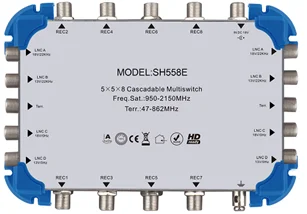 Satellite Switch 5x5x8 LNB - Digital Multiswitch for DTH