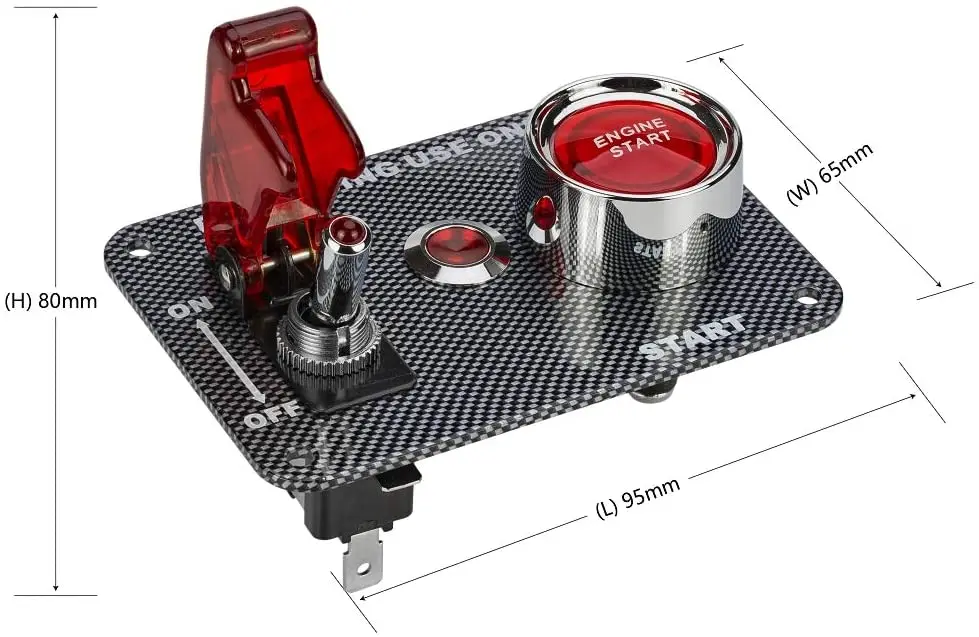 Race Car Racing Toggle Switch Panel 12V Ignition Switch Panel Marine ...