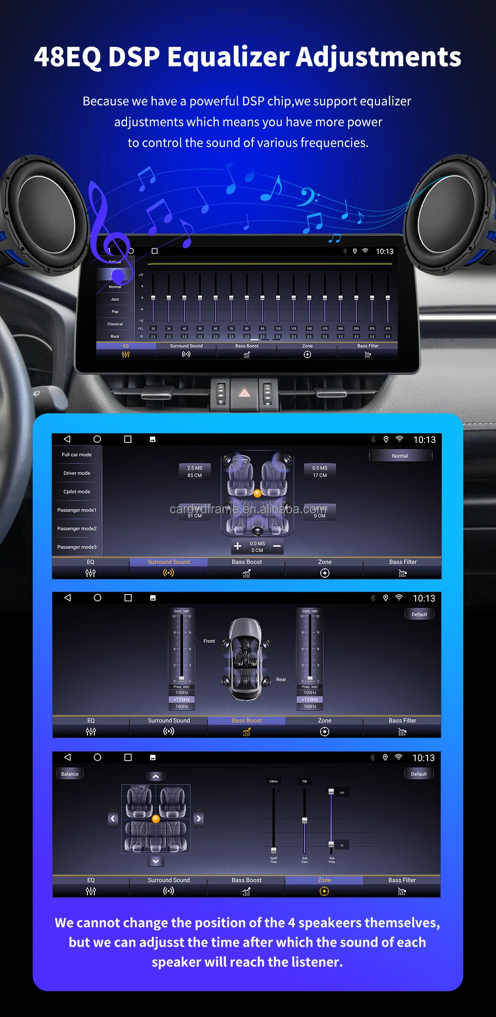 Universal 12.3'' Android 12 Car Radio with GPS, CarPlay, BT, DSP, and ...