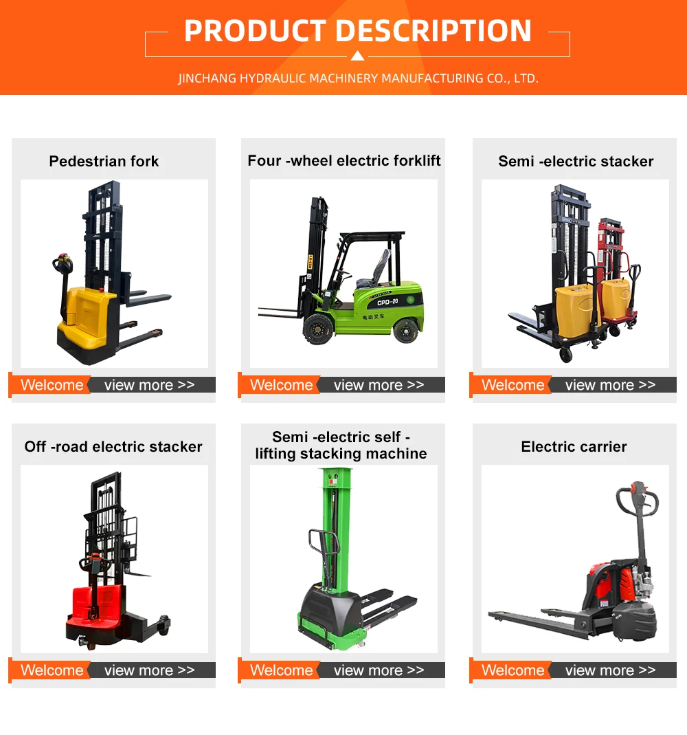 2ton 2M Full Electric Pallet Stacker Electric Forklift Stand Drive Full ...