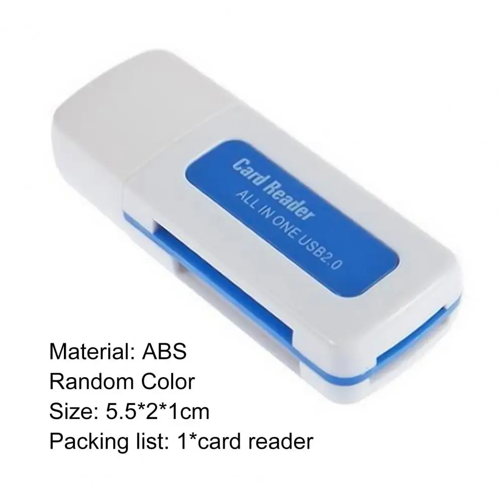 Card Reader Mini Adapter 4-in-1 Multiport with Micr SD TF M2 MS Card ...