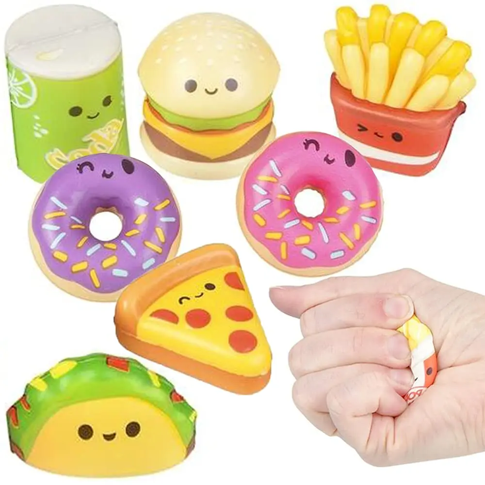 Mini Squish Fast Food Toys Slow Rebound Stress Relief Toys for Kids in ...