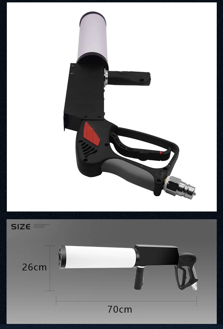 Handheld Led Co2 Gun Rgb Jet Machine Special Effects Dj Stage Fog Gas Column Gun - Buy Led Co2 ...