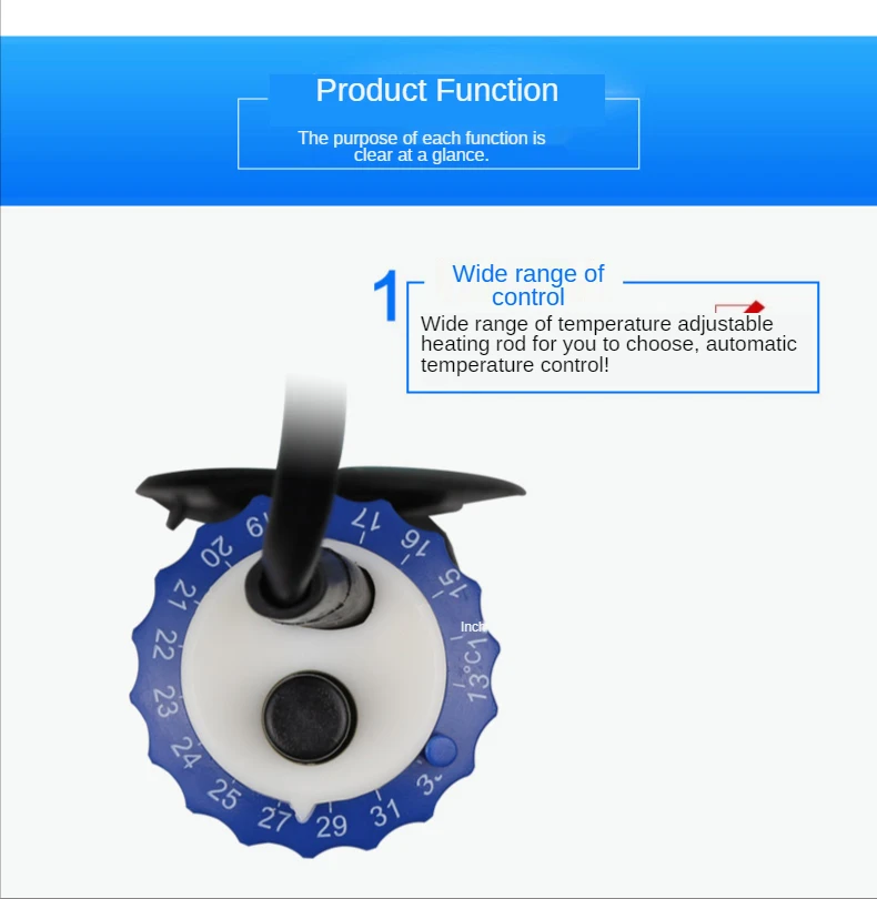 200W JRB-220 Aquarium Adjustable Submersible Temp Heater