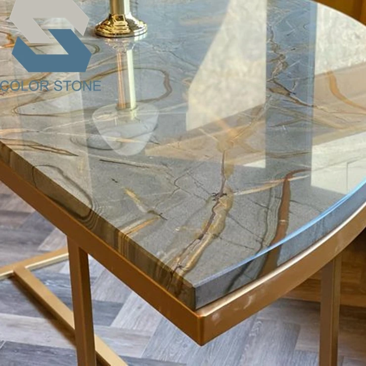 Azure Quartzite Slabs Natural Blue Quartzite Kitchen Countertops ...