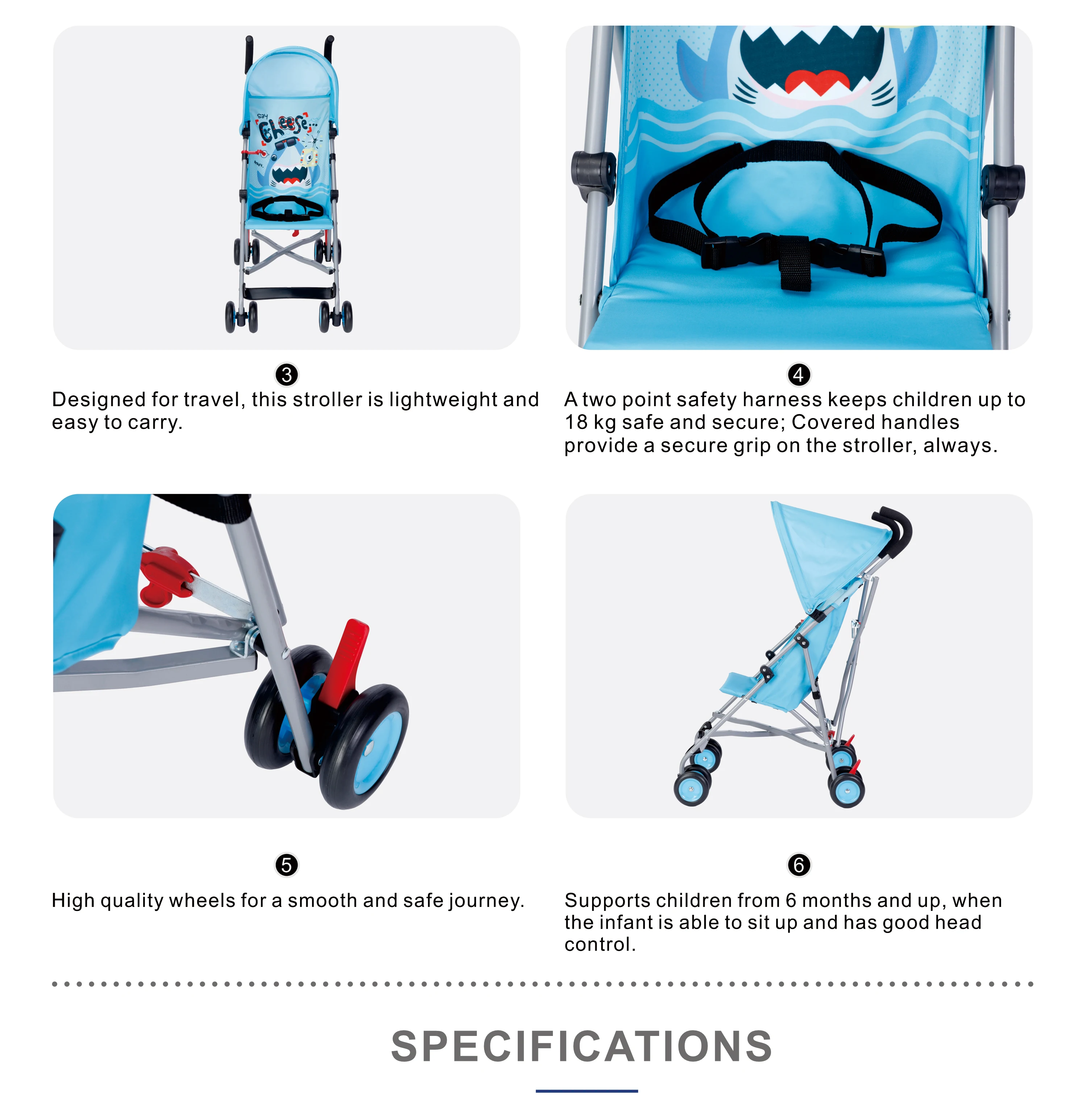 Light Weight Shopping Mall Baby Stroller Pram Folding Baby Stroller ...