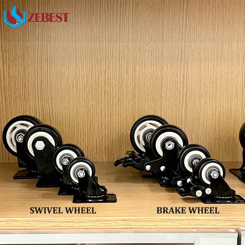 1.5/2/3/3.5/5 Inch Industrial Caster Wheel With Brake For Baking Rack ...