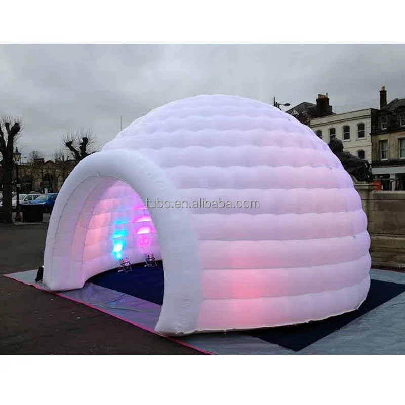 Inflatable Igloo Dome Tent with Air Blower(4m Dia, Blue) Inflatable ...