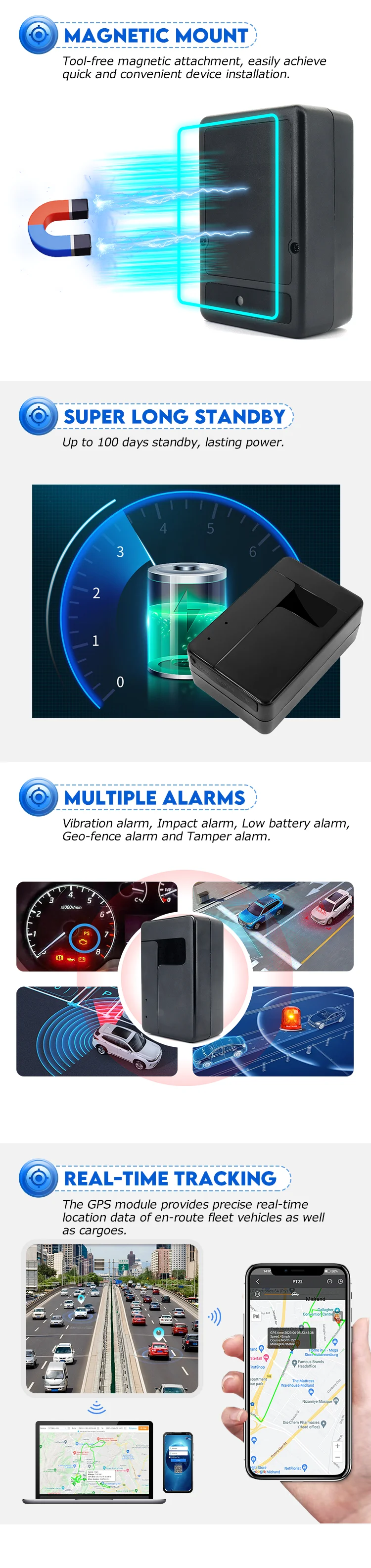 3 Year Magnetic Disposable Asset Tracking Device