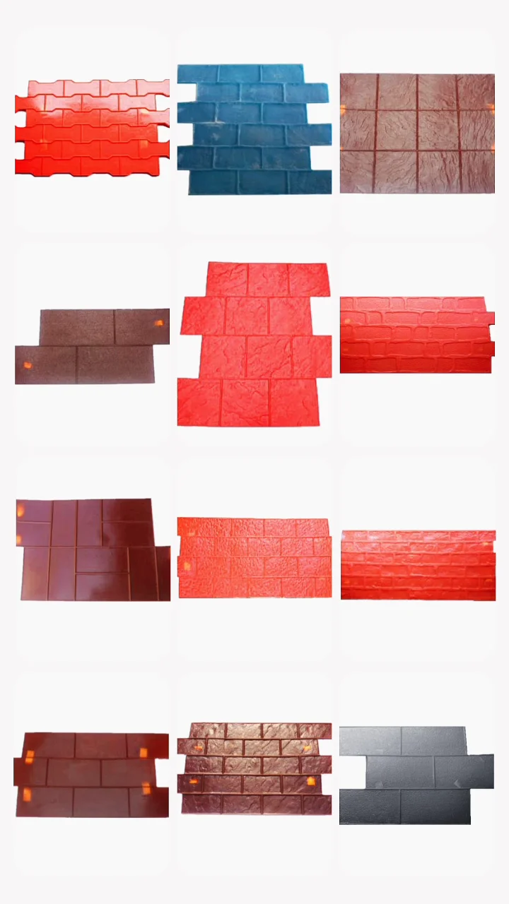 High Quality Garden Random Stone Concrete Stamped Mats Stamping Mold ...