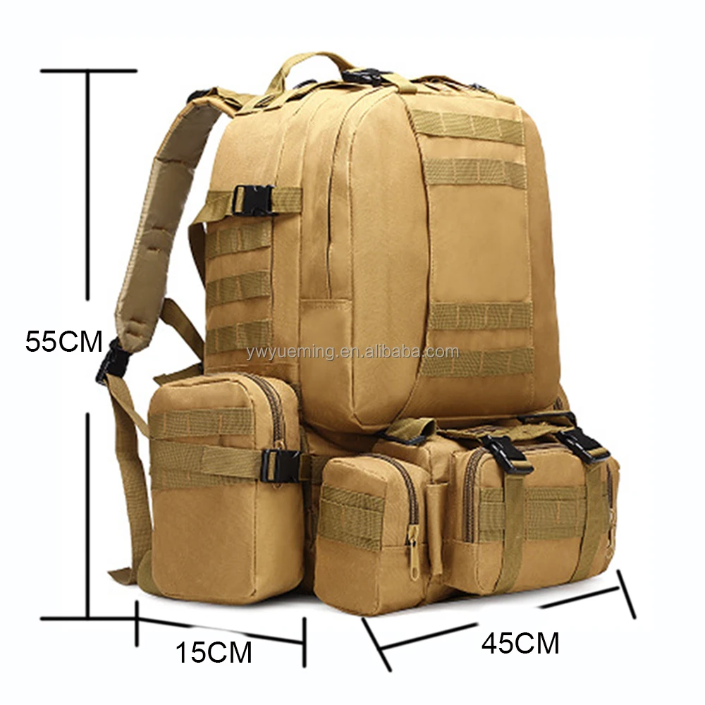 Vertx Backpack - Unisex 55L Tactical Backpack with 3 MOLLE Bags