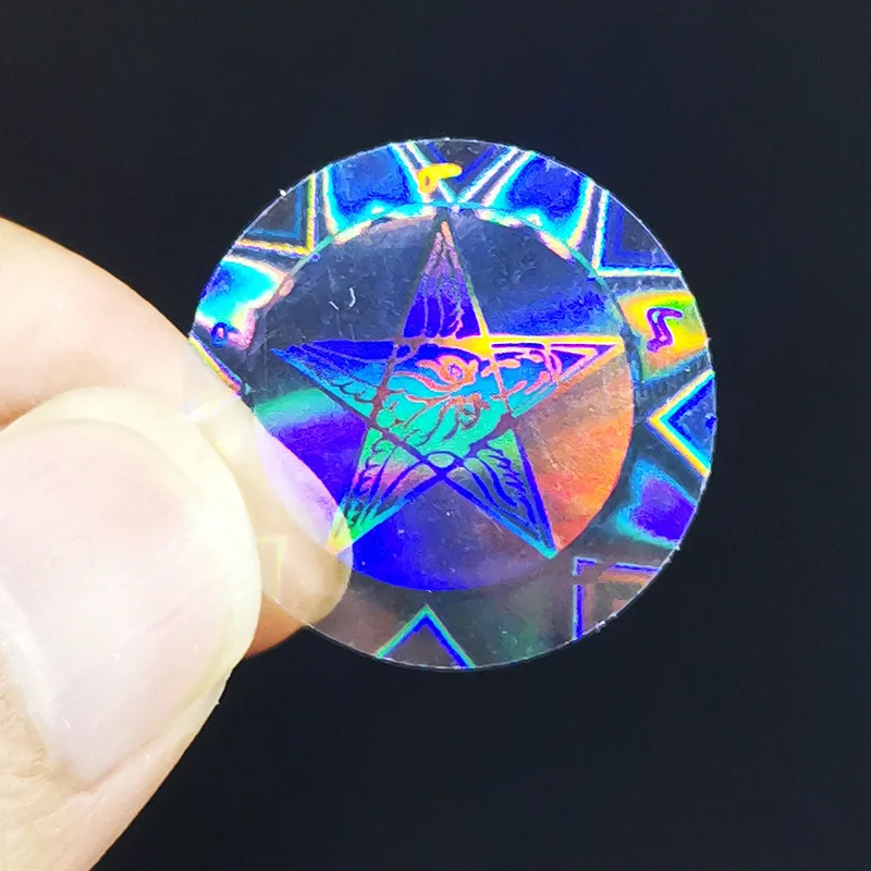 Custom Brand Transparent Envelope Clear Sticker Holo Labels Hologram ...