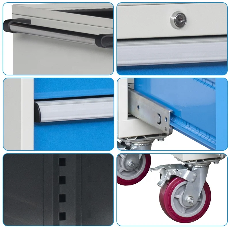 High Quality Tool Box Roller Cabinet 6 Drawer Tool Cart Heavy Duty ...