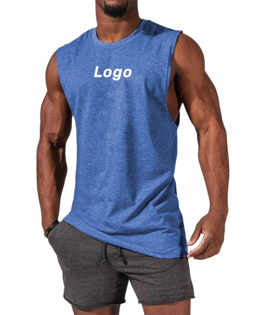 Custom Logo Tanks Top Men Undershirts High Quality Cotton Man Tank Top ...