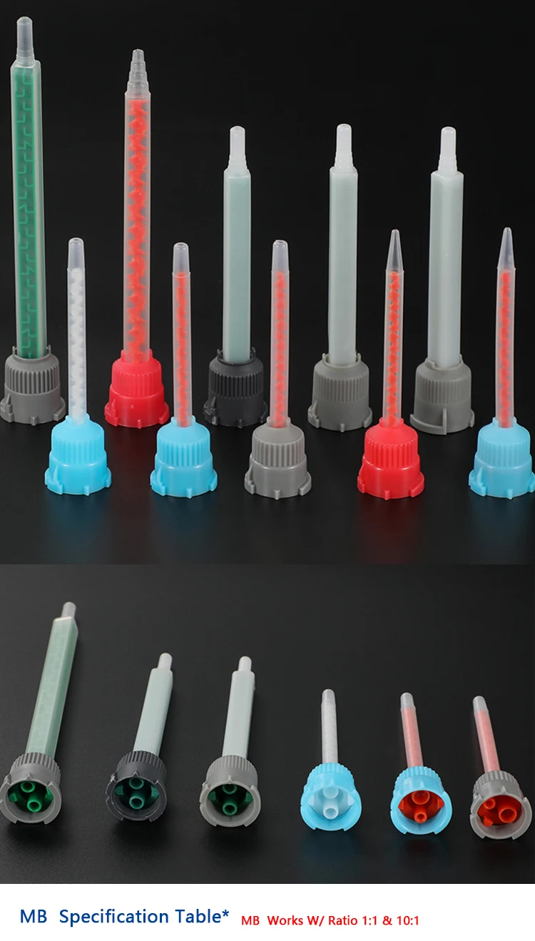 MB Series 1:1 10:1 Ratio Adhesive Static Mixing Tube Epoxy Plastic ...