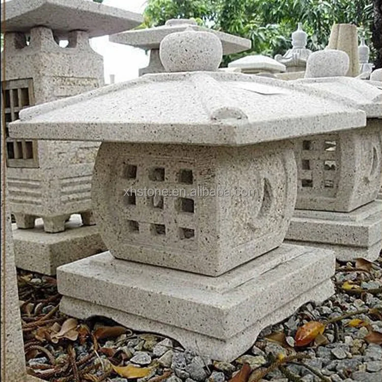 Japanese Garden Granite Stone Pagoda Lantern - Durable & Stylish