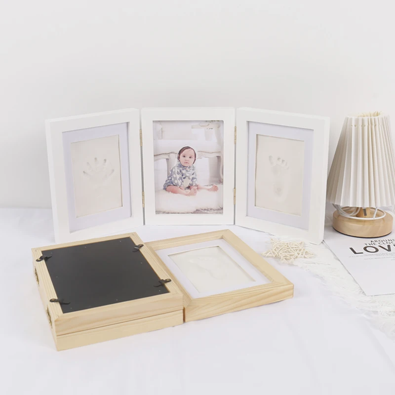 Wooden Handprint Kit Handprinter Footprint Picture Baby 12 Months Print ...