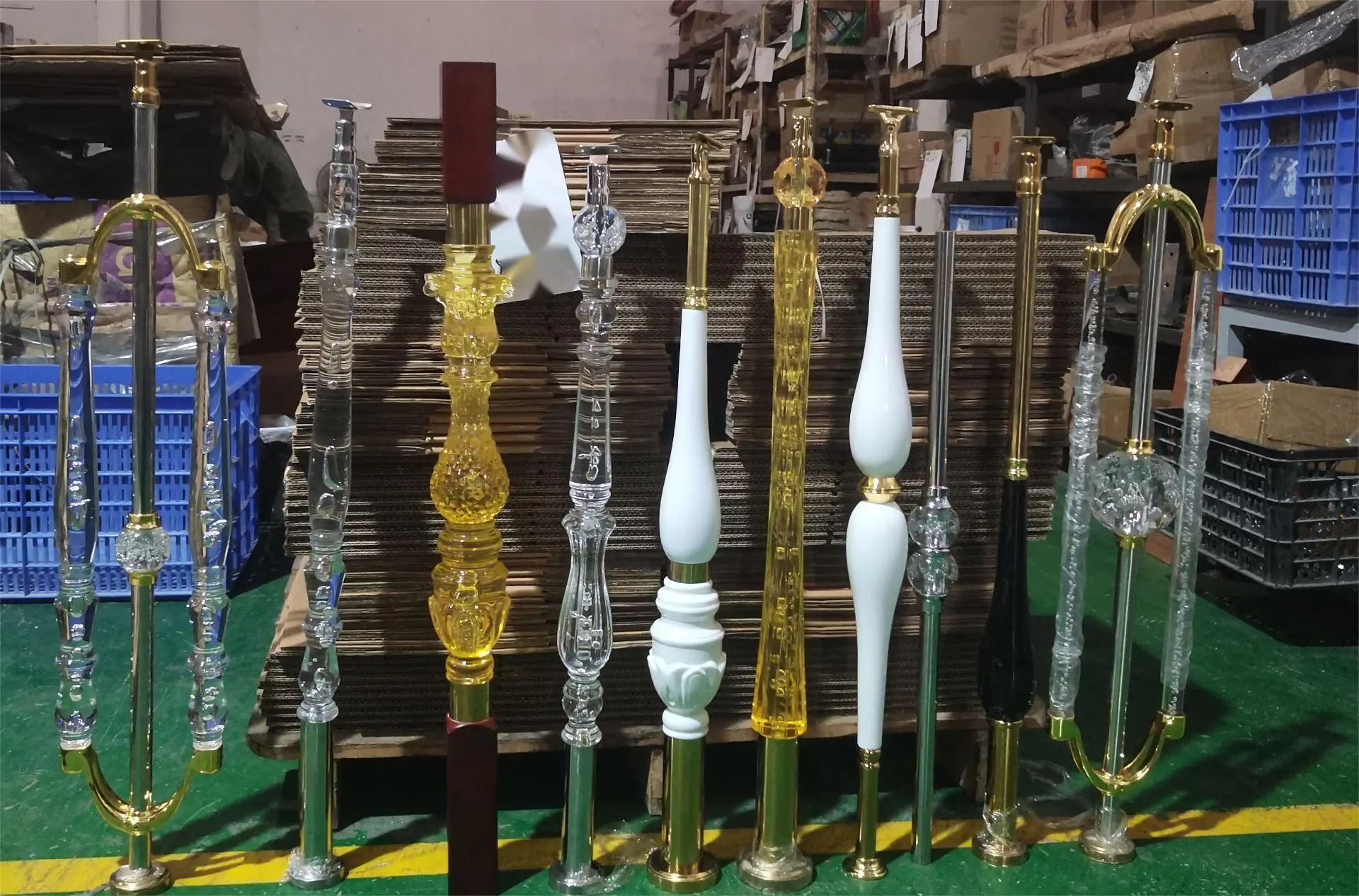 Luxury Clear Crystal Acrylic Glass Railing Baluster for Stairs