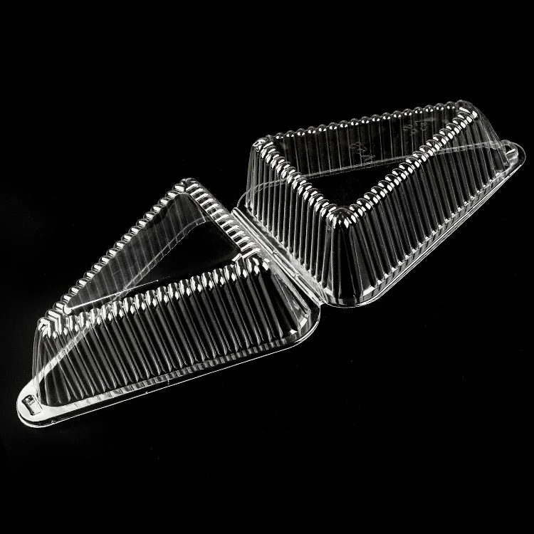 Clear Plastic Hinged Cake Slice Cheesecake Container Triangular Cake ...