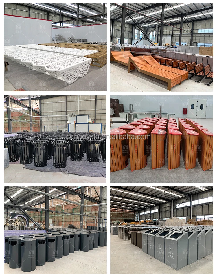 Public Outdoor Furniture Outdoor Bench Steel Thermoplastic Coated Metal ...