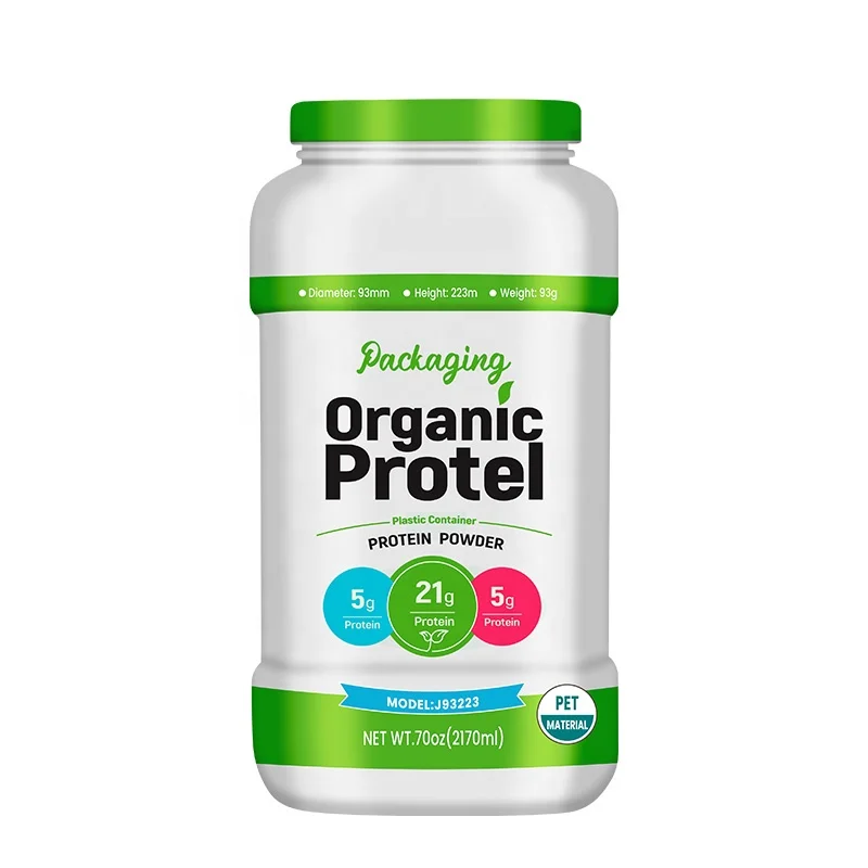 Supplement Bottle - Black Protein Powder Container