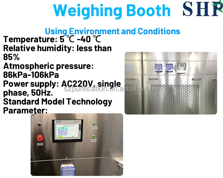 GMP Standard Cleanroom Weighing Booth - 100 Lab Cleanliness