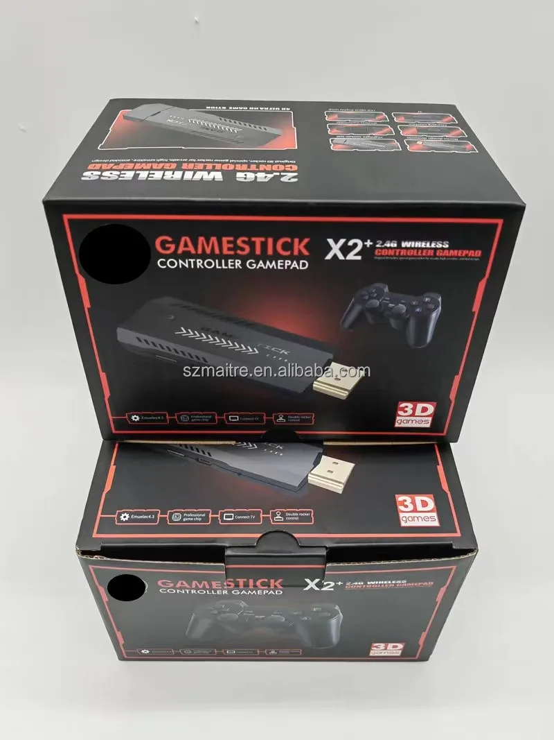 Newest 4k Hd Gd10 X2 Plus Mini 3d Game Stick 64gb Video Game Consola ...