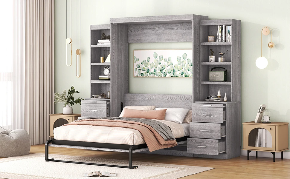 Invisible Folding Cabinet Integrated Wall Flip-down Hidden Bed Wall Bed ...
