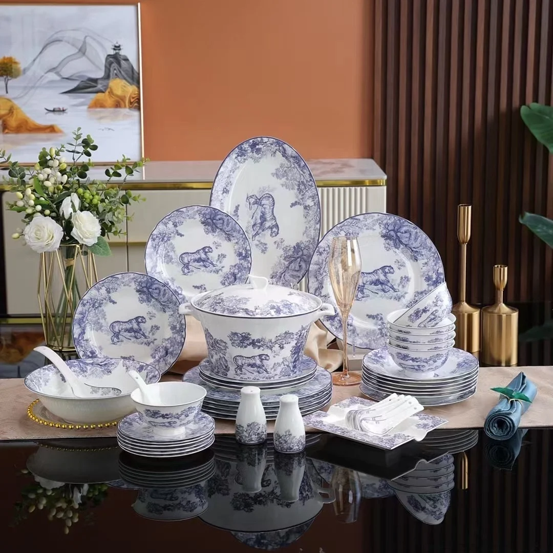 Jungle Series Three Color 58 Piece Luxury Dinner Gift Box Packaging ...