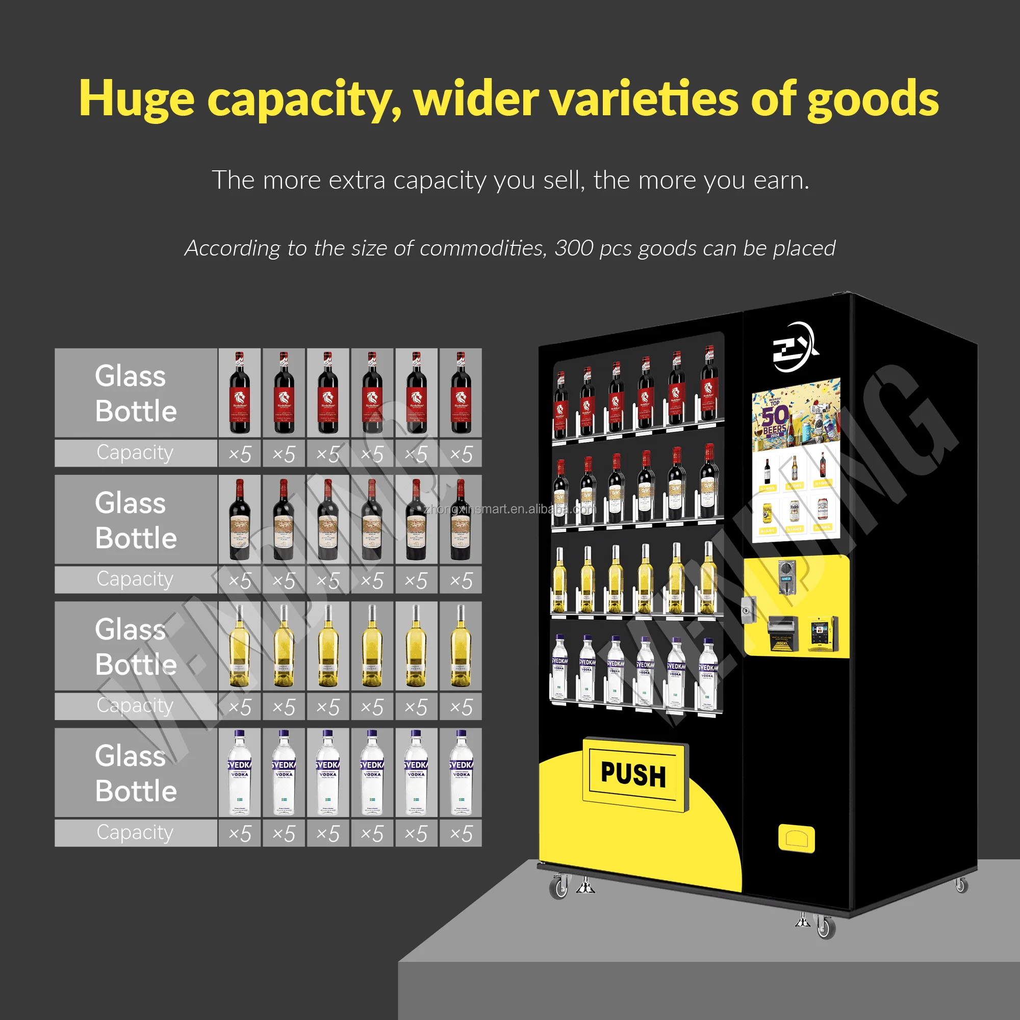 Zxvending Red Wine Vending Machine - Elevator Alcohol Vending