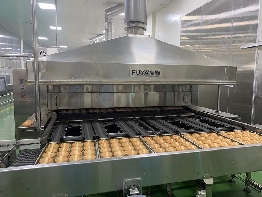 Automatic Hamburger Bun Bread Production Line/ Tunnel Oven/ Cooling ...