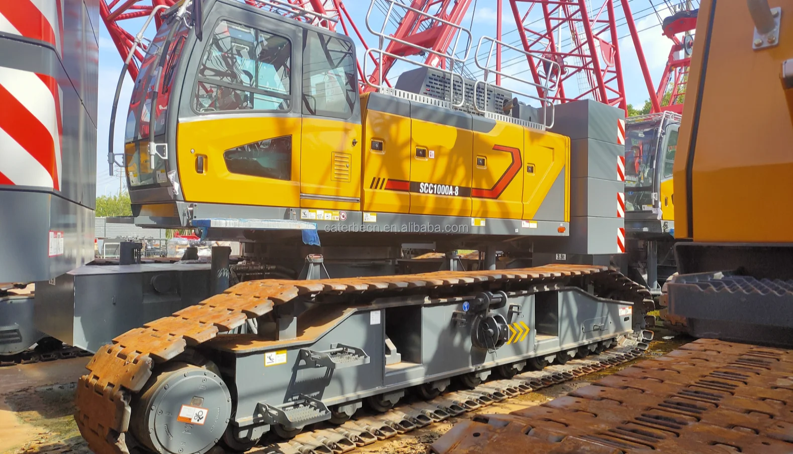 100 Ton Crawler Crane 49m Lifting Height Affordable SCC1000A-8 Boom ...