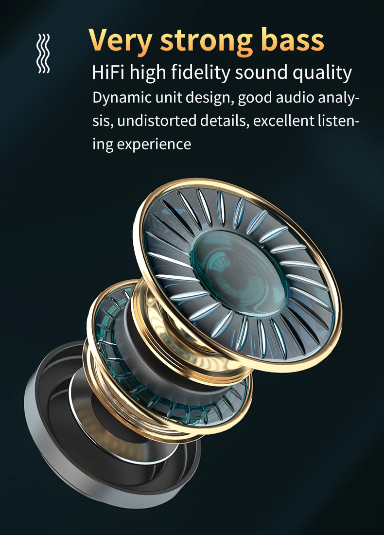 M22 Dual Tws Bt 5.1 In-ear Headphones Touch Waterproof Led Display Deep ...