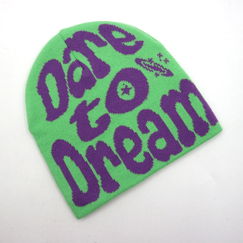 Beanie with Words All over - Customizable Cartoon Design