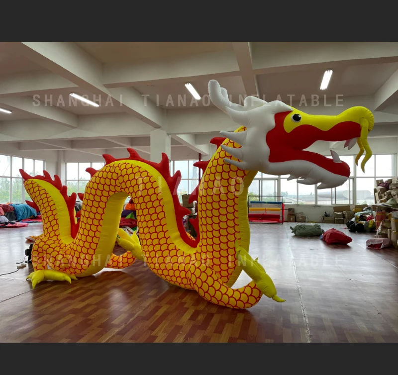 Giant Inflatable Dragon Inflatable Chinese Golden Dragon Hanging Flying ...