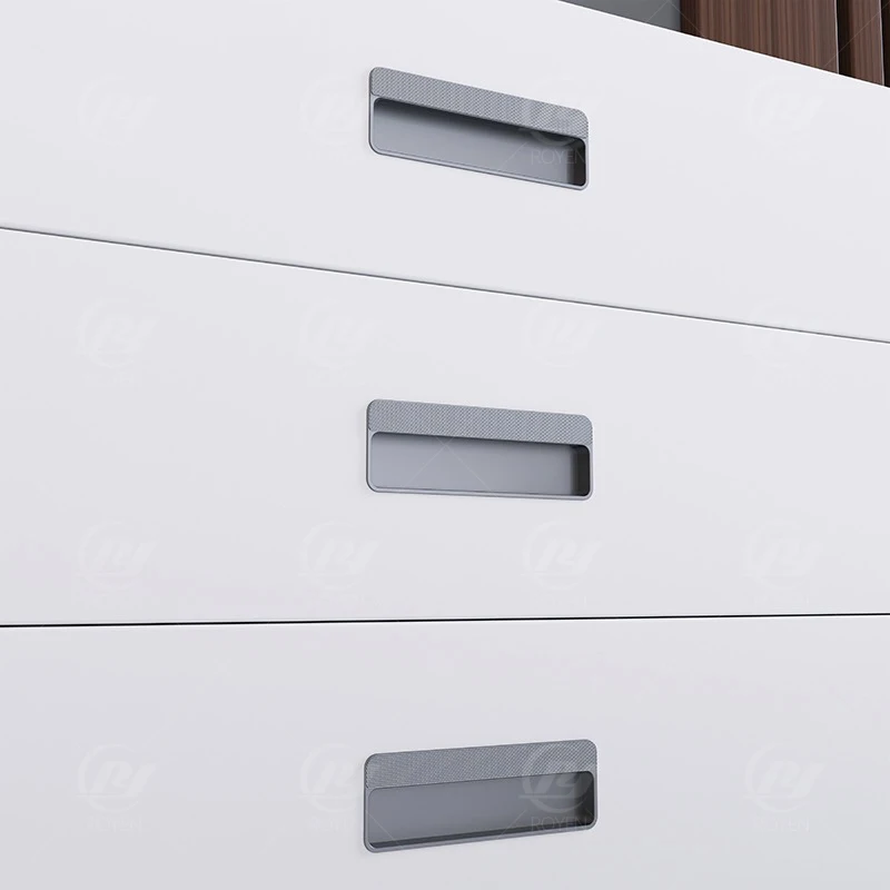 Modern Style Invisible Wardrobe Embedded Aluminum Pull Handle Knobs for ...