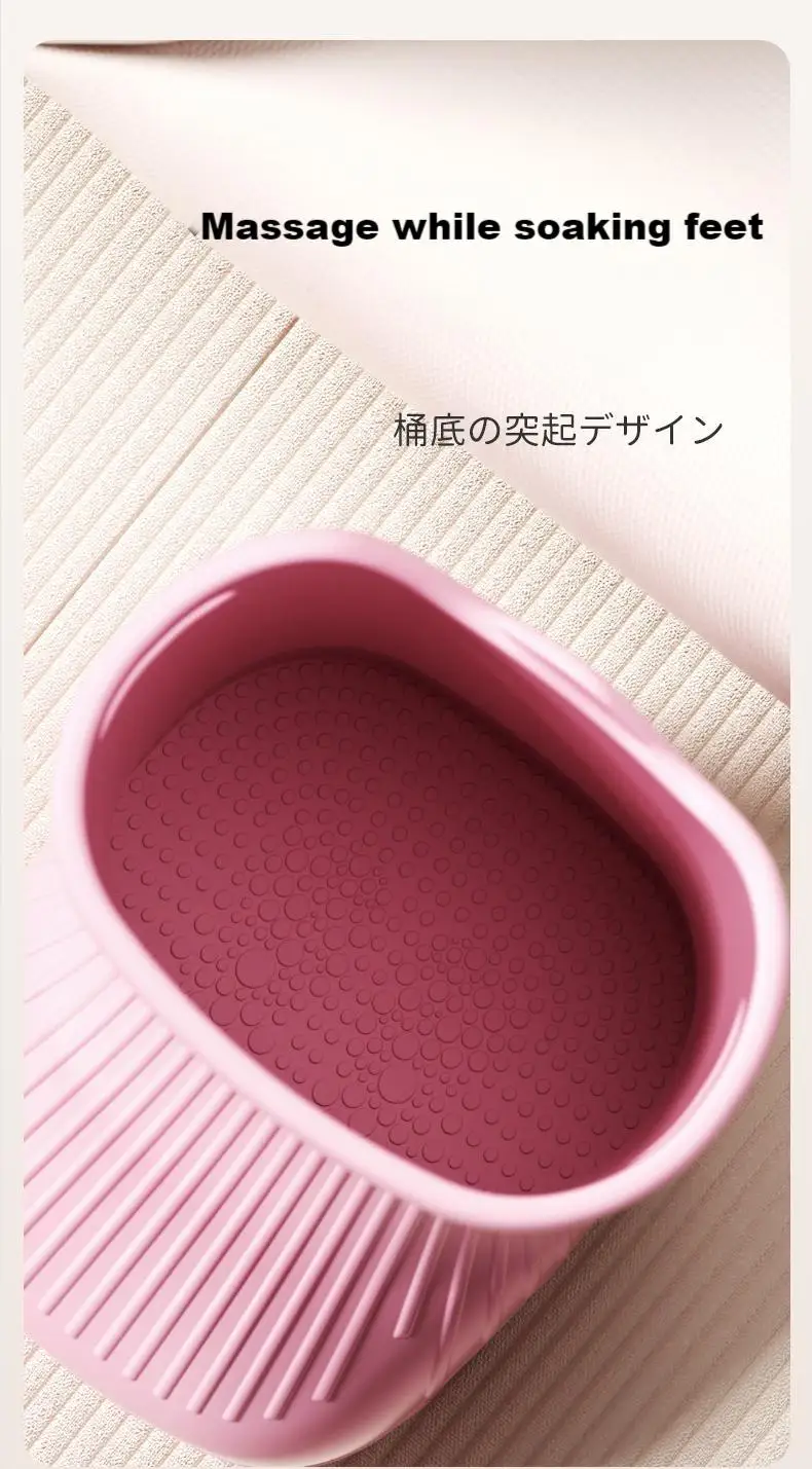 Household EVA Knee-high Foot Bath Bucket with Massage Function Skin ...
