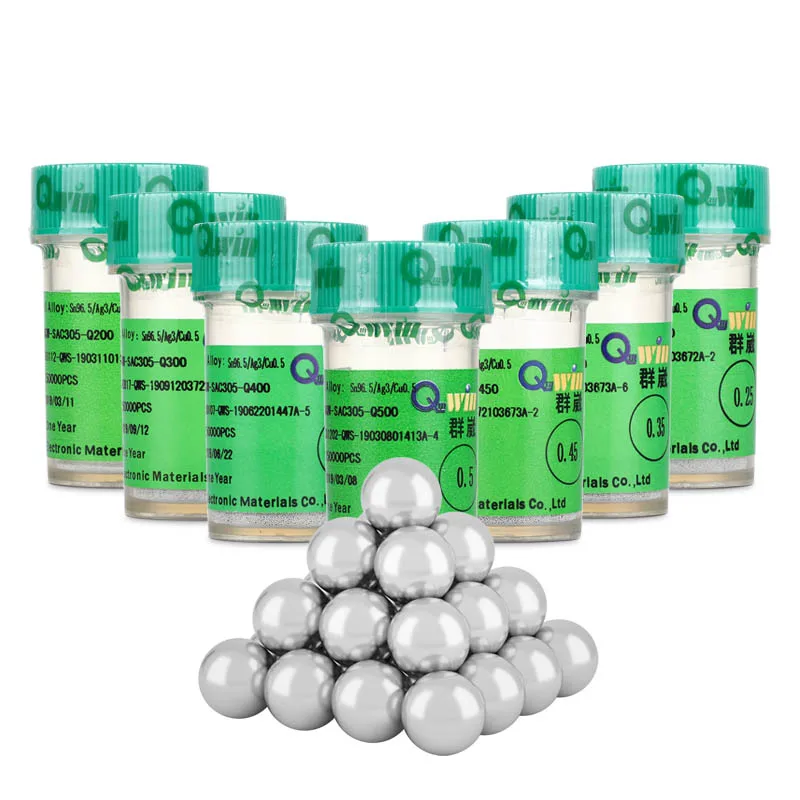 Sn96.5 Ag3 Cu0.5 Lead-free Bga Solder Balls 0.2-0.76mm Repair Tools ...