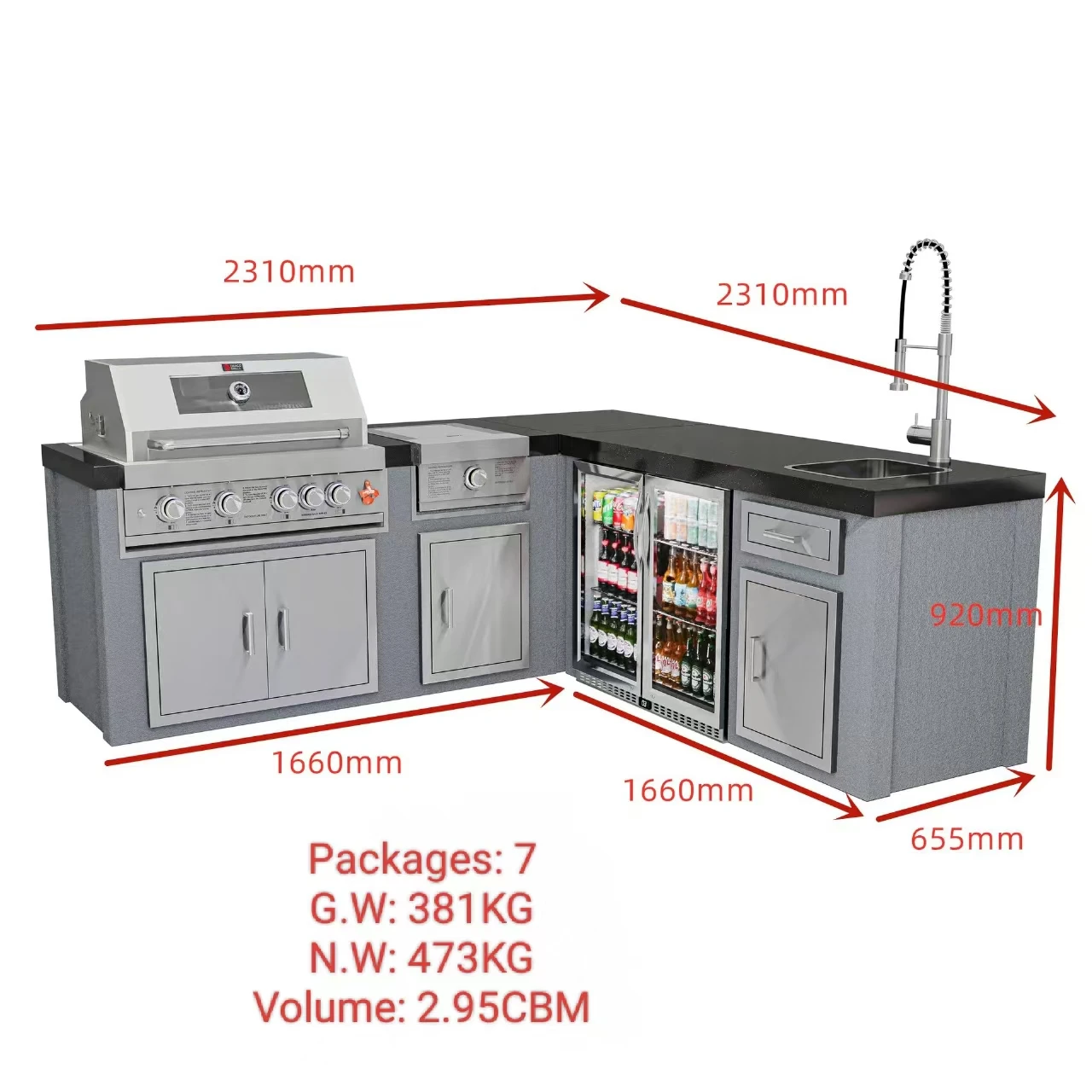 Modular Outdoor Kitchen - Perfect for BBQ and Grilling