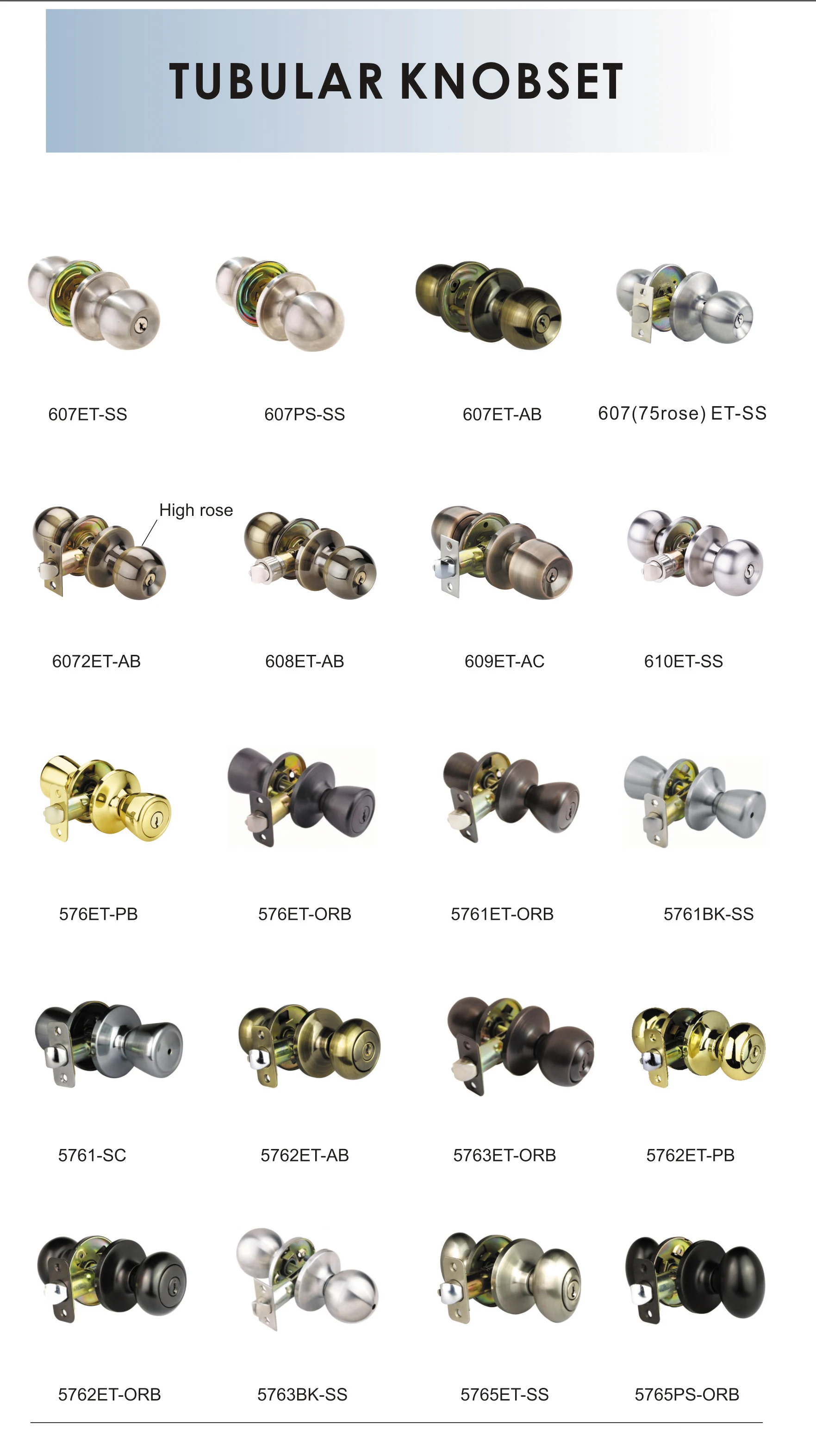 Ansi Grade 3 Standard Mortise Stainless Steel Tubular Knob Ball Door ...