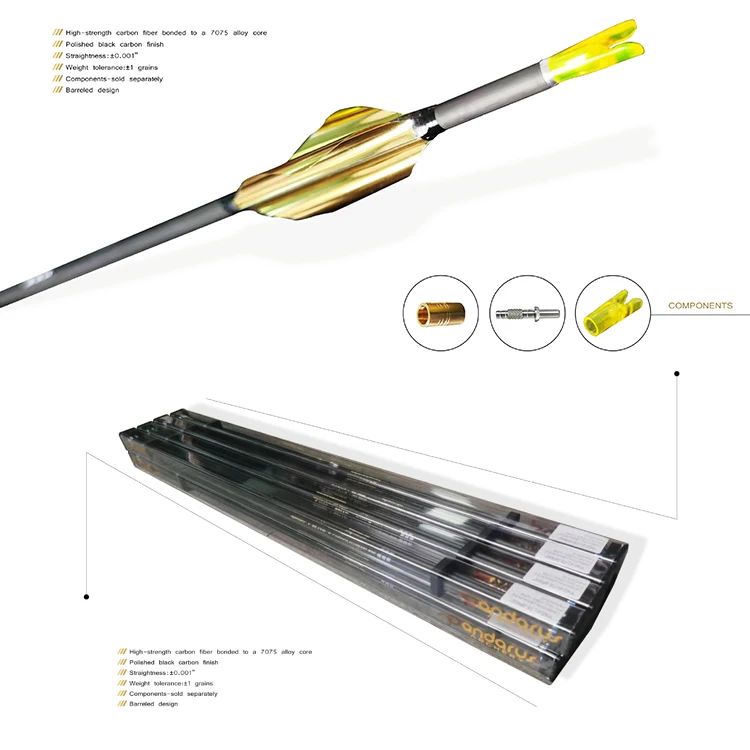 Archery X10 3.2 Mm Carbon Aluminum Arrows - Precision & Durability