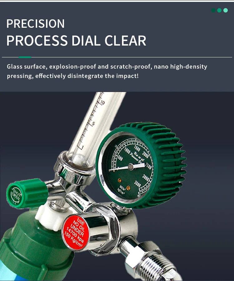 Medical Oxygen Regulator with Flowmeter - Bull Nose Type