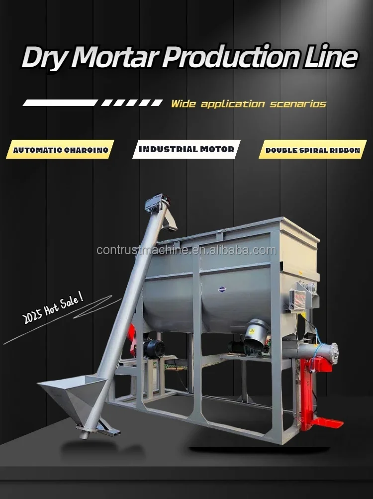 2-5T/h Dry Mortar Packing Machine Automatic Tile Adhesive Mixer Mortar ...