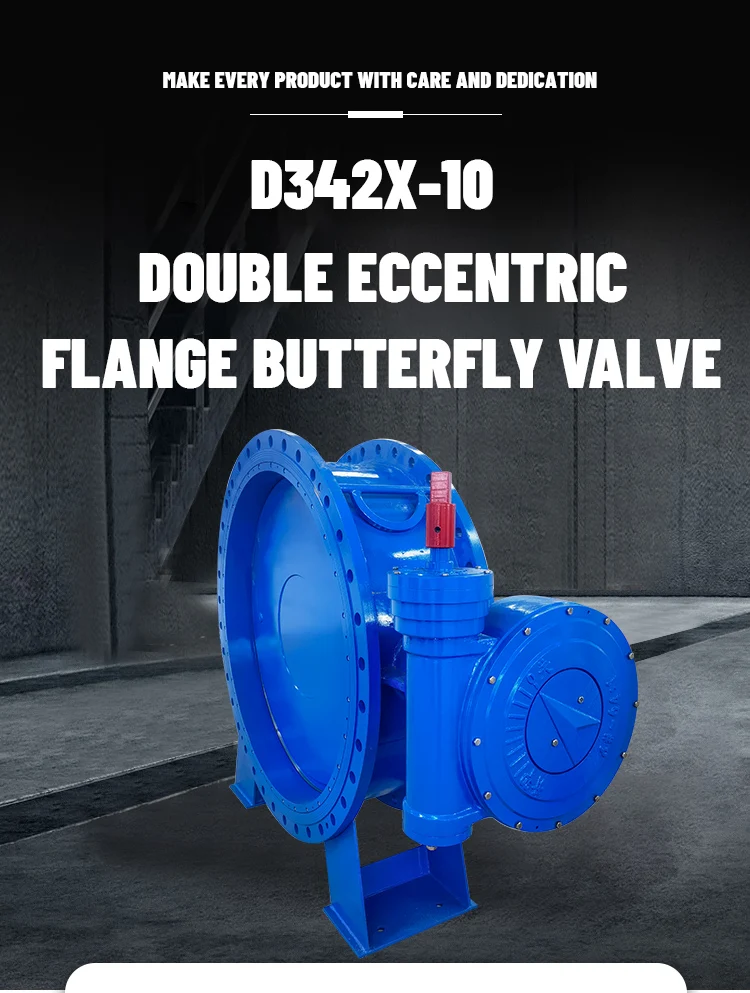 Customized Flange Double Eccentric Butterfly Valve D342x-16q Large-diameter Bi-directional Soft ...