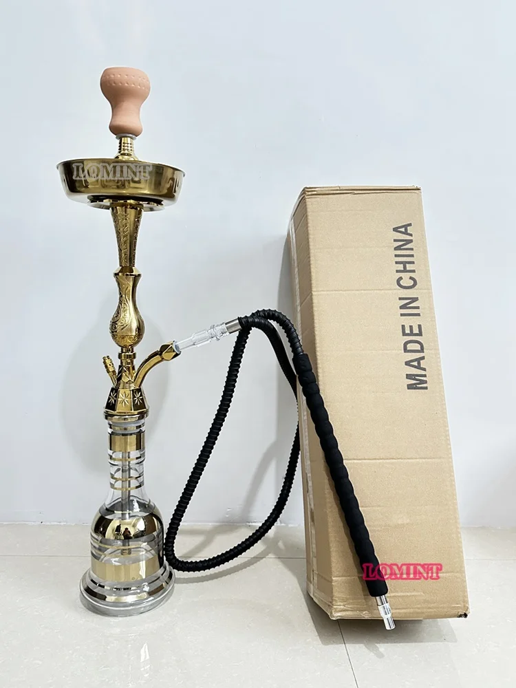 70 Cm Large Egypt Style Hookah Shisha Set Glass Base LOMINT