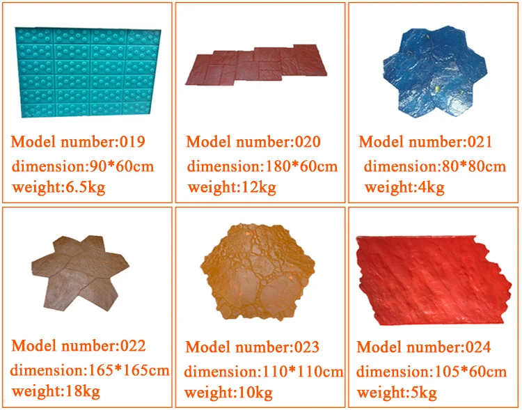 American Standard Polyurethane Concrete Floor Stamping Die Decorative ...