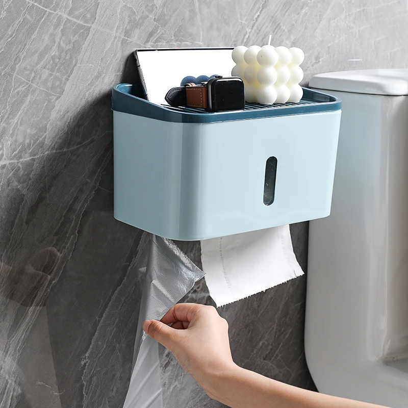 Waterproof Plastic Toilet Tissue Box Toilet Paper Roll Holder Tissue ...