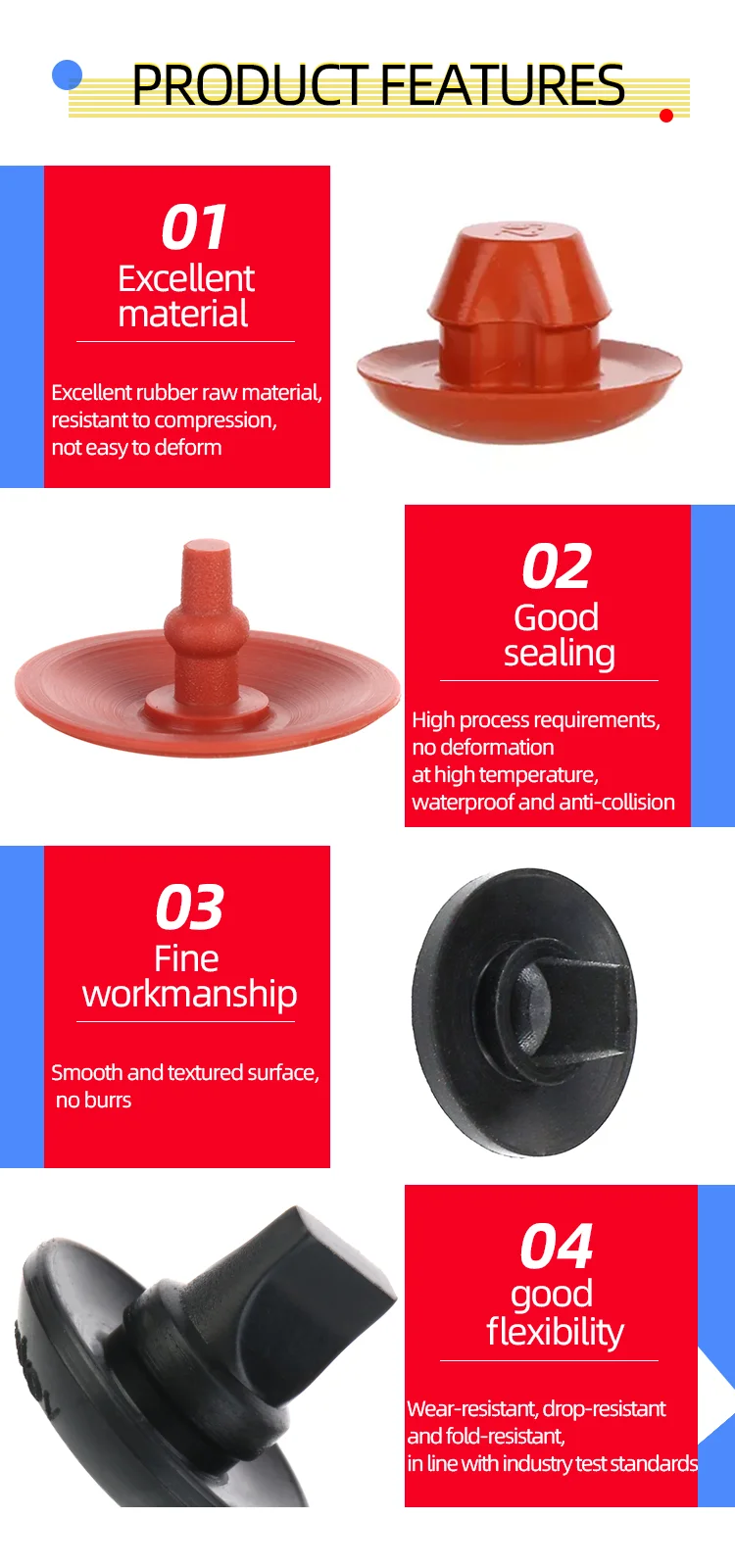 Epdm Pressure Reducing Stopper Epdm Rubber Umbrella Exhaust Stopper ...