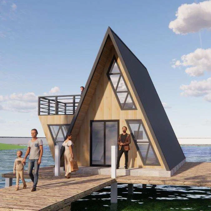 Easy to Build Prefabricated Triangle House for Airbnb, Hotel and Resort ...