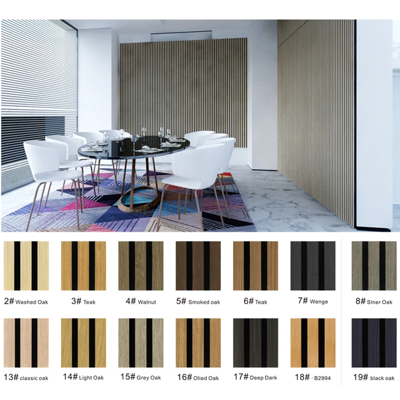 qatar 3d model design wood acoustic slat soundproofing panels mdf ...